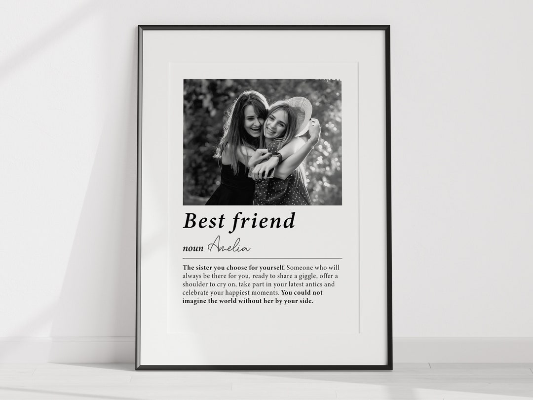 Personalised Best Friend Definition Digital File - Gift With Photo for ...