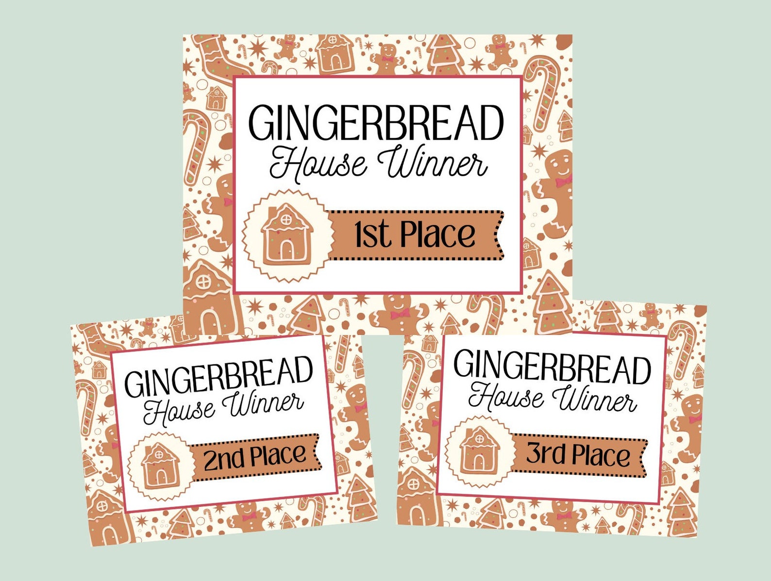 Gingerbread House Competition Winner Awards - Etsy