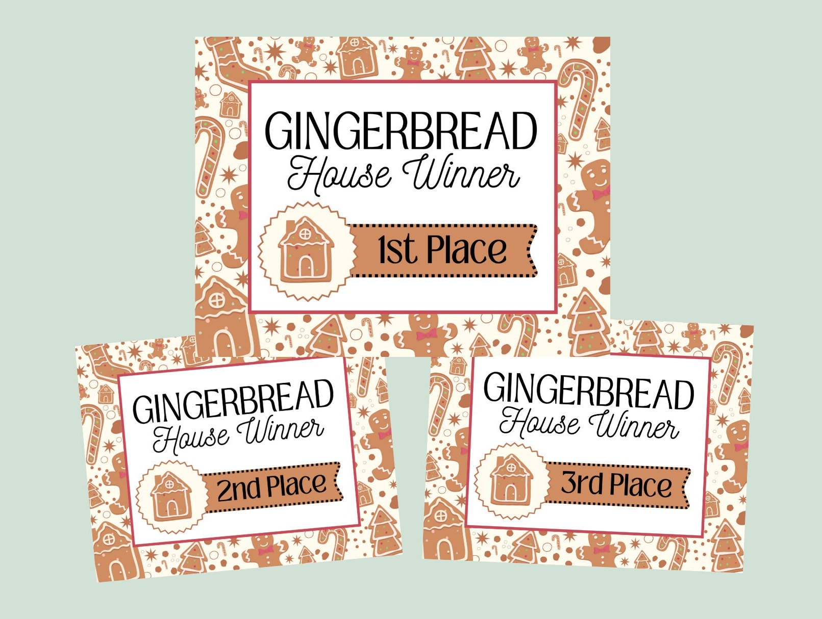 Gingerbread House Competition Winner Awards - Etsy