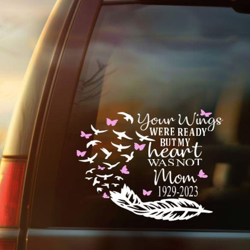 Memorial Car Decals Wings - Etsy