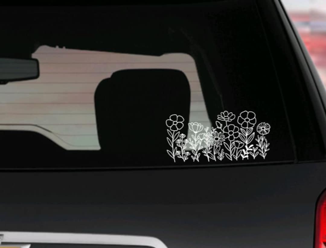 Wildflower Decal // Boho Car Decal // Plant Lover Sticker // Wildflower ...