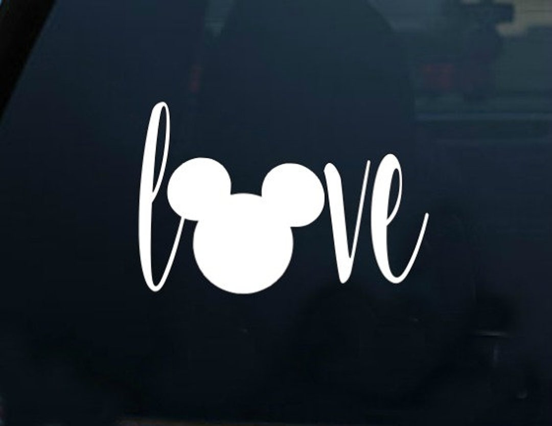 Love Mickey // Mickey Mouse // Car Decal // Disney Addict // Disney - Etsy