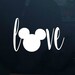 Love Mickey // Mickey Mouse // Car Decal // Disney Addict // | Etsy