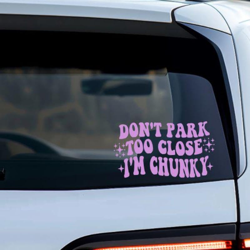 Funny Car Stickers I'm Chunky - Etsy