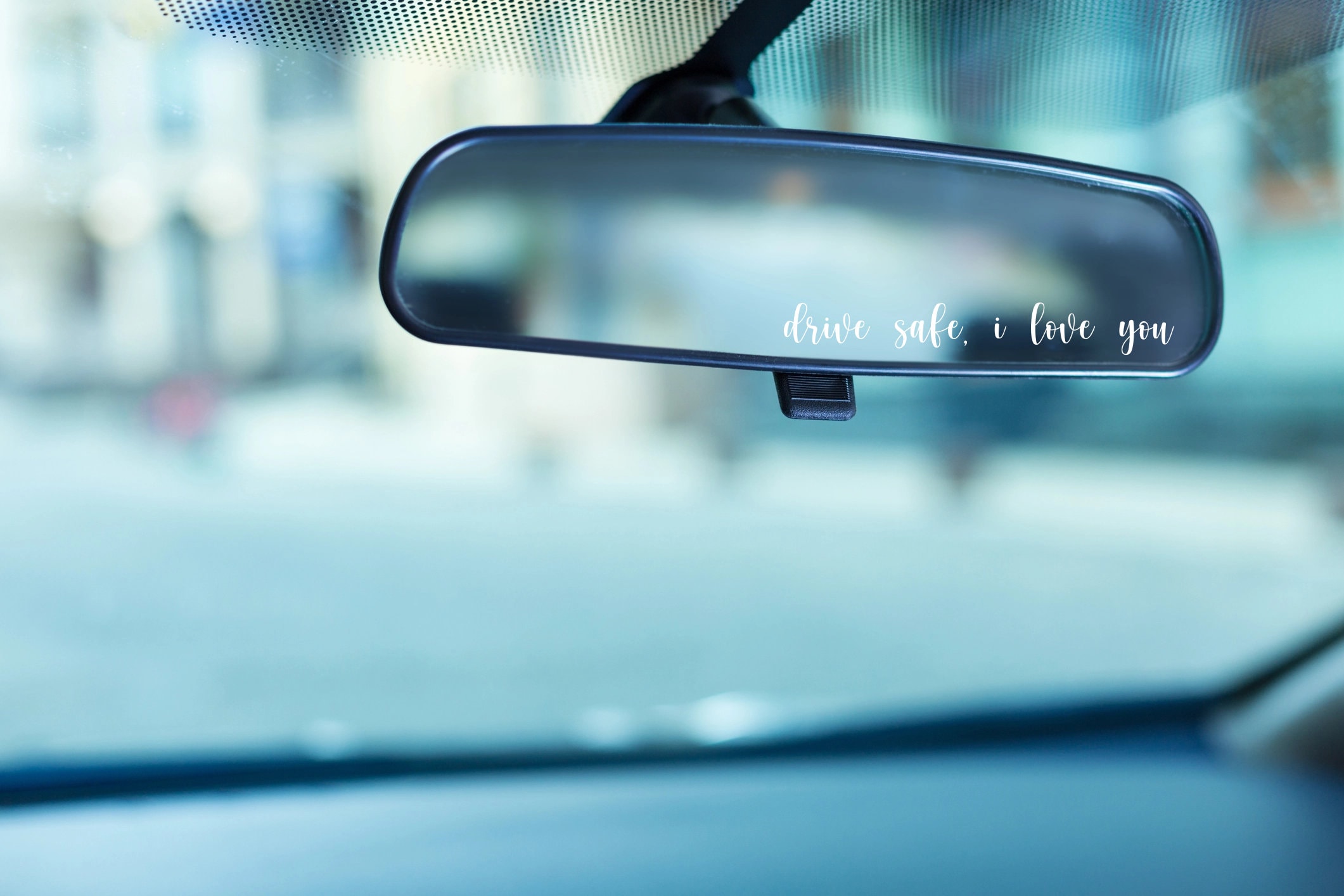 Drive Safe, I Love You Sticker // Rearview Mirror Decal - Etsy