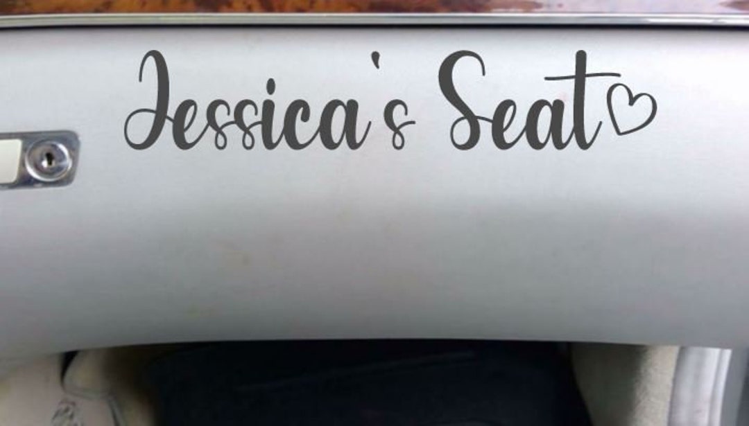 Girlfriends Name Seat Sticker for Car// Name Decal for Car ...