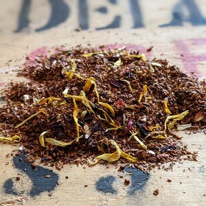 Rhubarb & Custard Rooibos Loose Leaf Herbal Tea - Caffeine Free - Sweet ...
