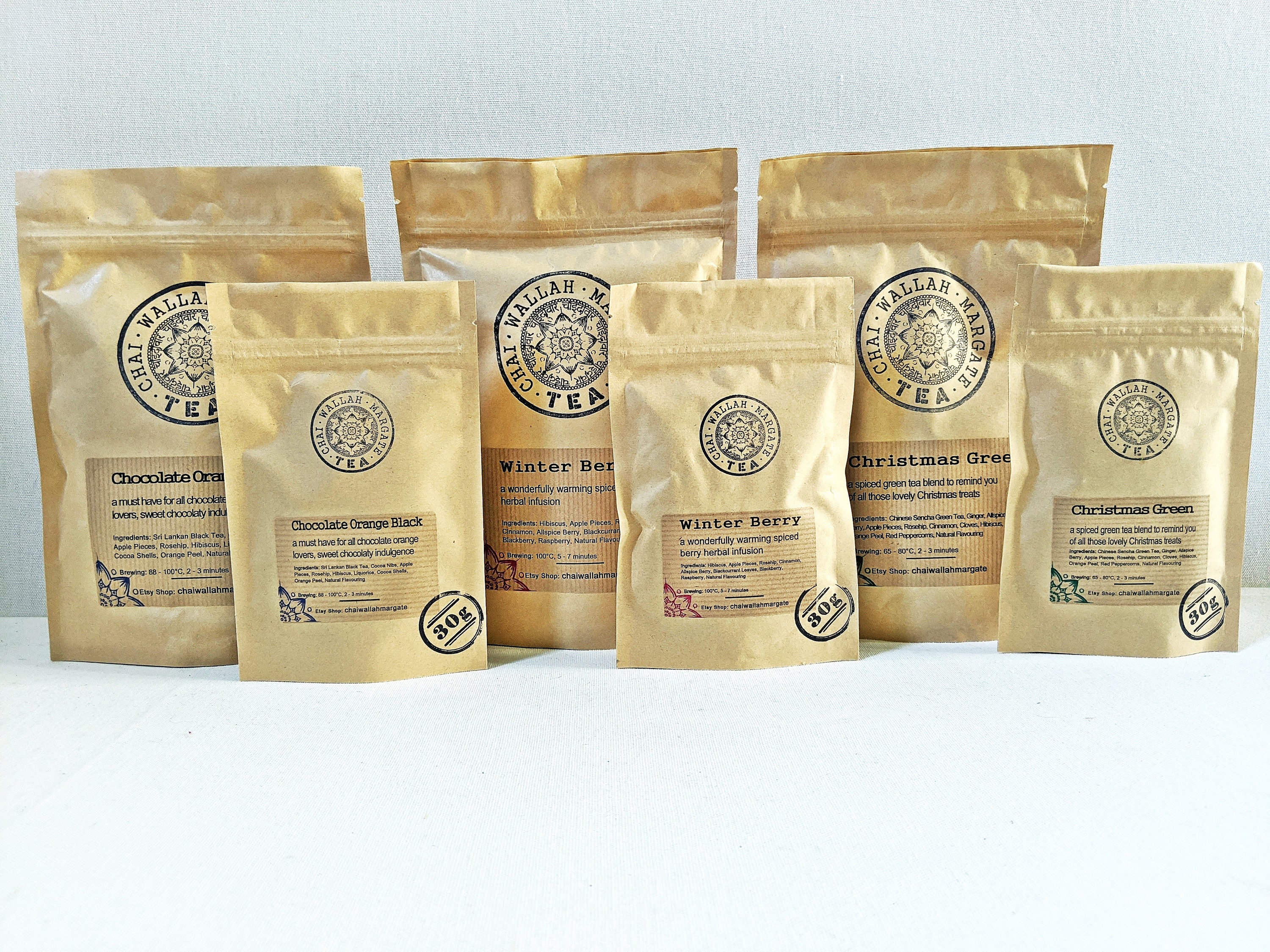 Christmas Loose Leaf Tea Collection Black Tea Green Tea | Etsy