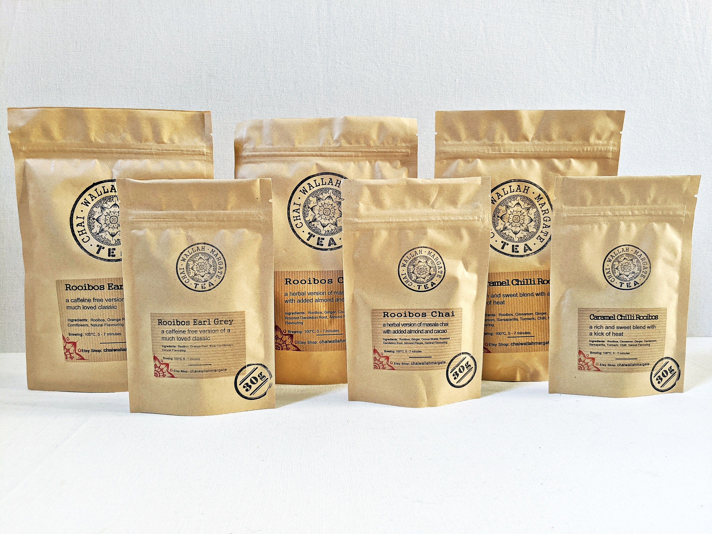 Rooibos Loose Leaf Caffeine Free Tea Collection Herbal | Etsy