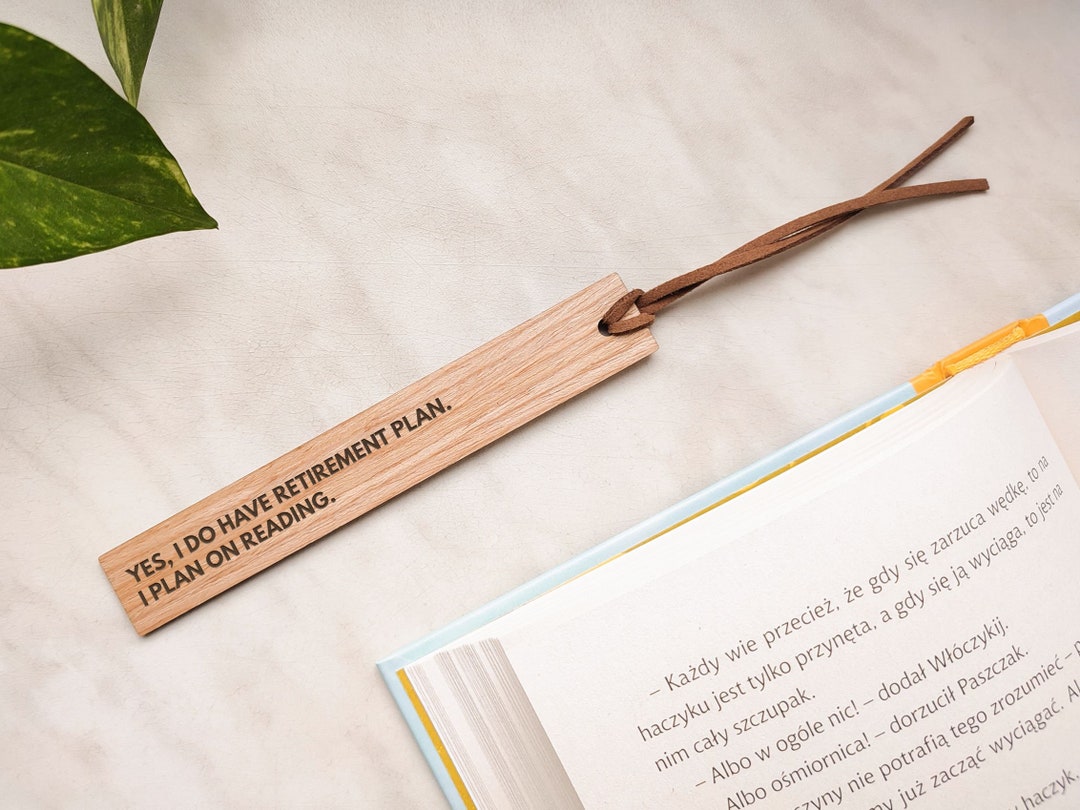 Retirement Gift Slim Bookmark, Book Lover, Book Addict, Book Nerd ...