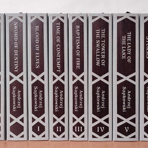 The Witcher Book Set Rebound in Wood and Cloth, Unique Craftsman Work ...