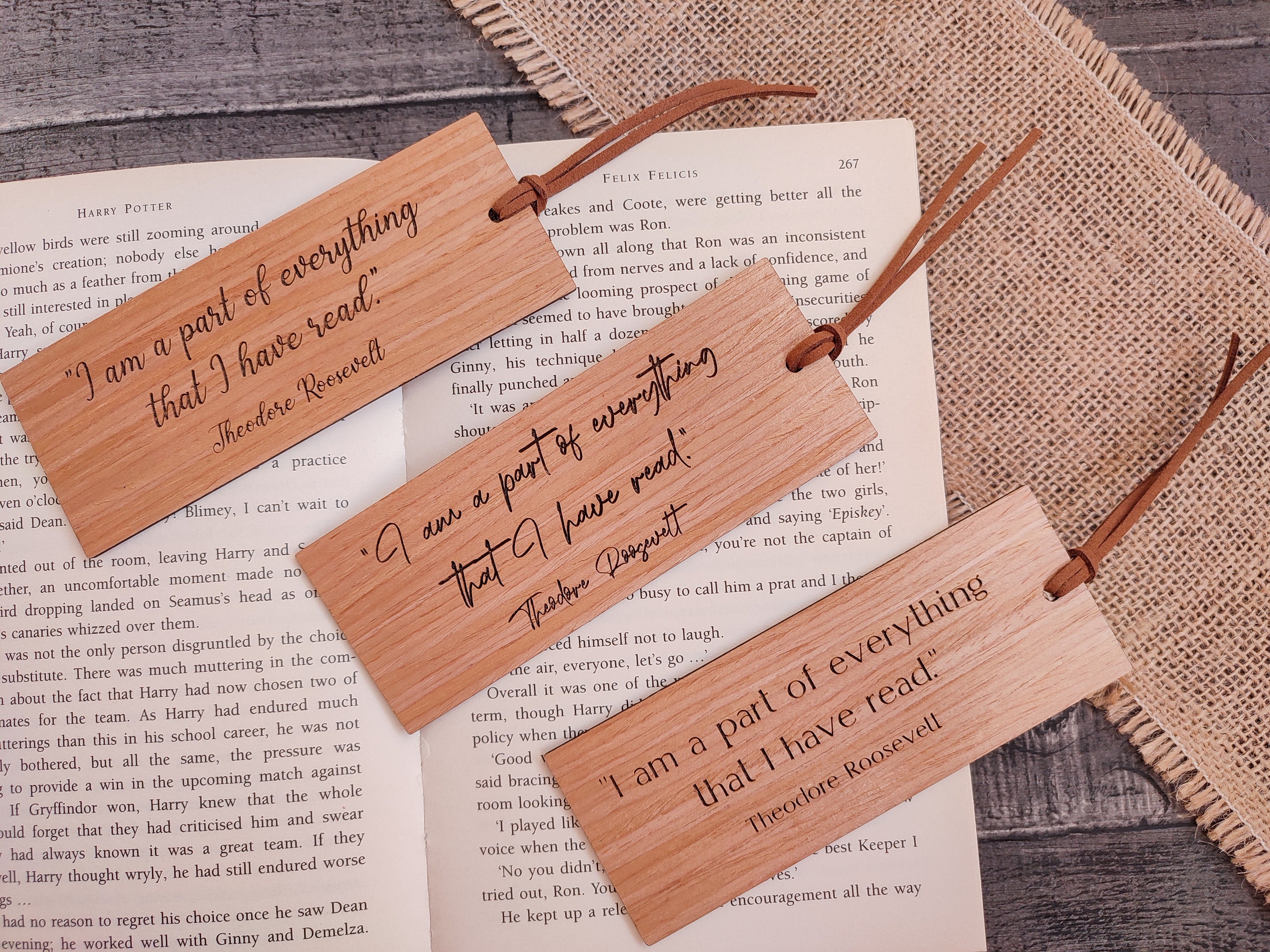 Nature Bookmark, Personalized Wooden Bookmark, LOTR Bookmark, Christmas ...