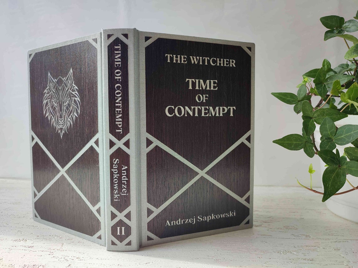 The Witcher Book Set Rebound in Wood and Cloth, Unique Craftsman Work ...
