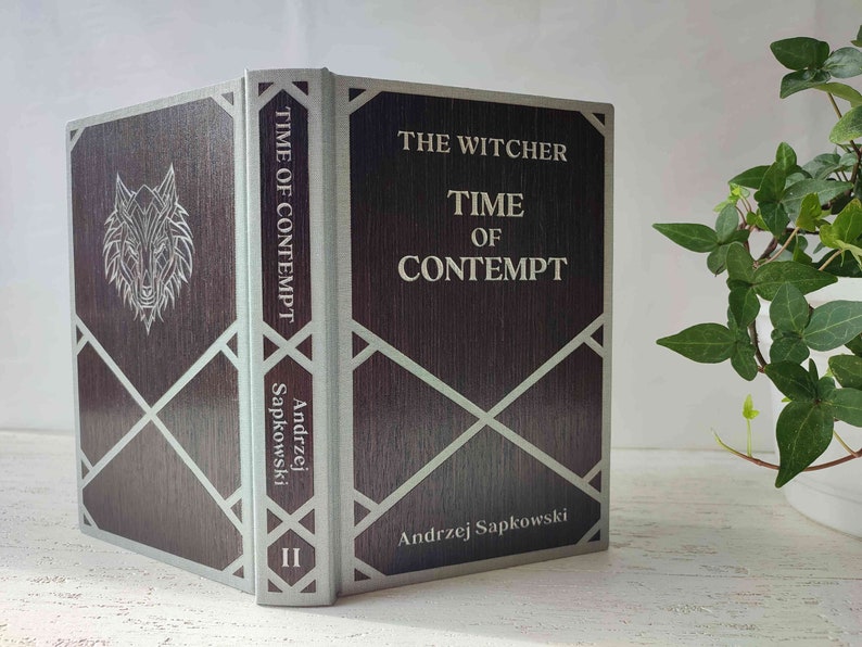 The Witcher Book Set Rebound in Wood and Cloth, Unique Craftsman Work ...