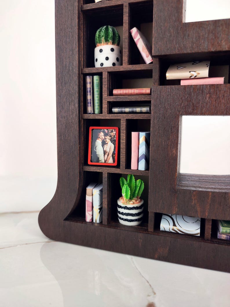 Alphabet Book Shelf, Custom Initial Bookshelf, Miniature Library Sign ...