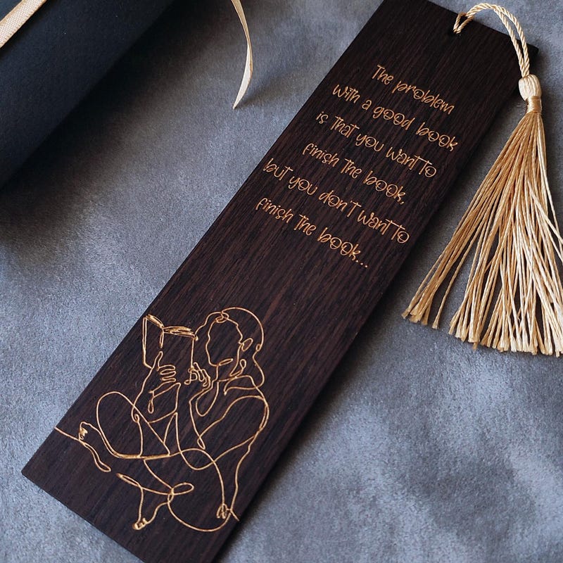 Thin Wood Bookmark - Etsy