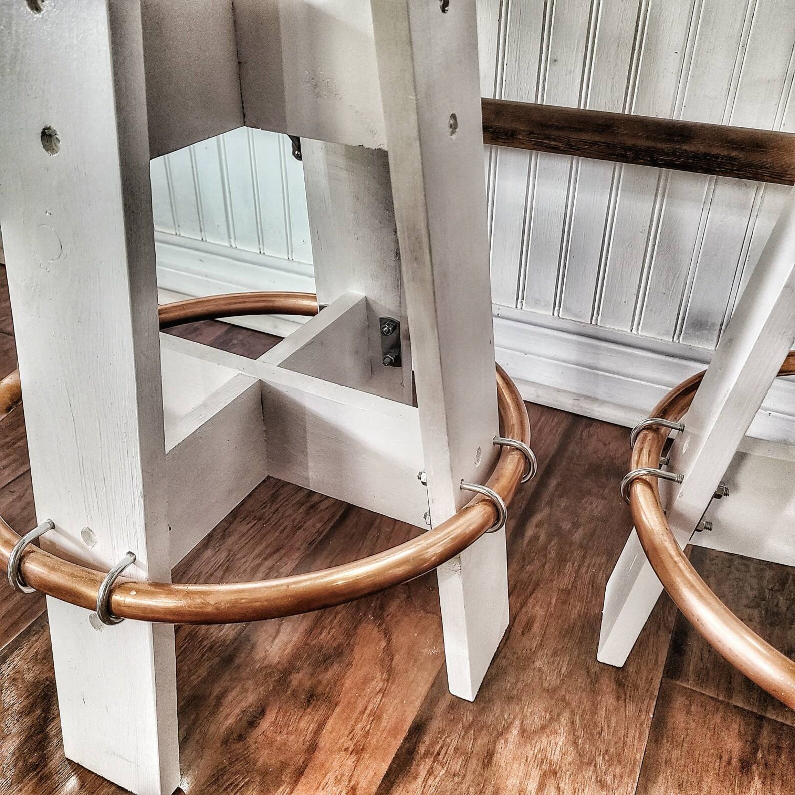 Farmhouse Bar Stools White Big Wooden Bar Stools Hand Crafted - Etsy