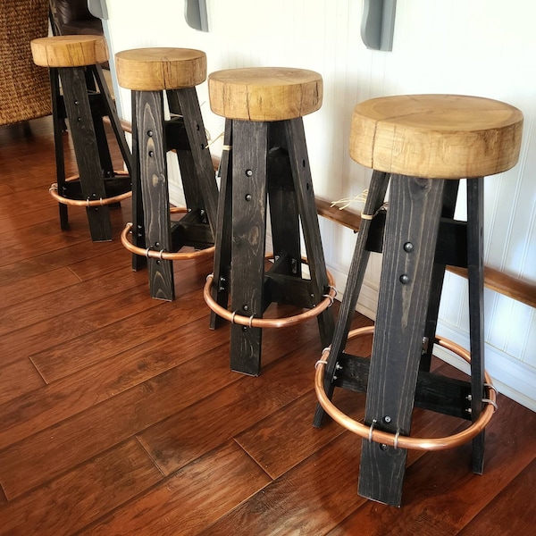Rustic Bar Stools - Etsy