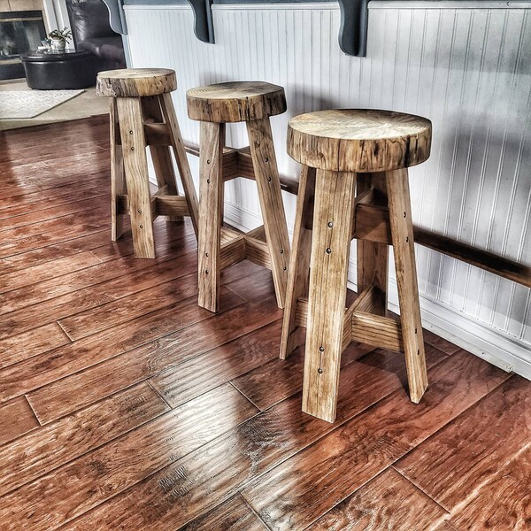 Reclaimed Bar Stool - Etsy