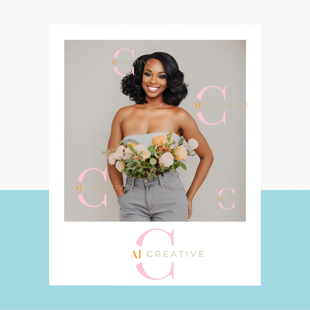 Modelo de belleza AI cabello PNG modelo AI malos Ai - Etsy España