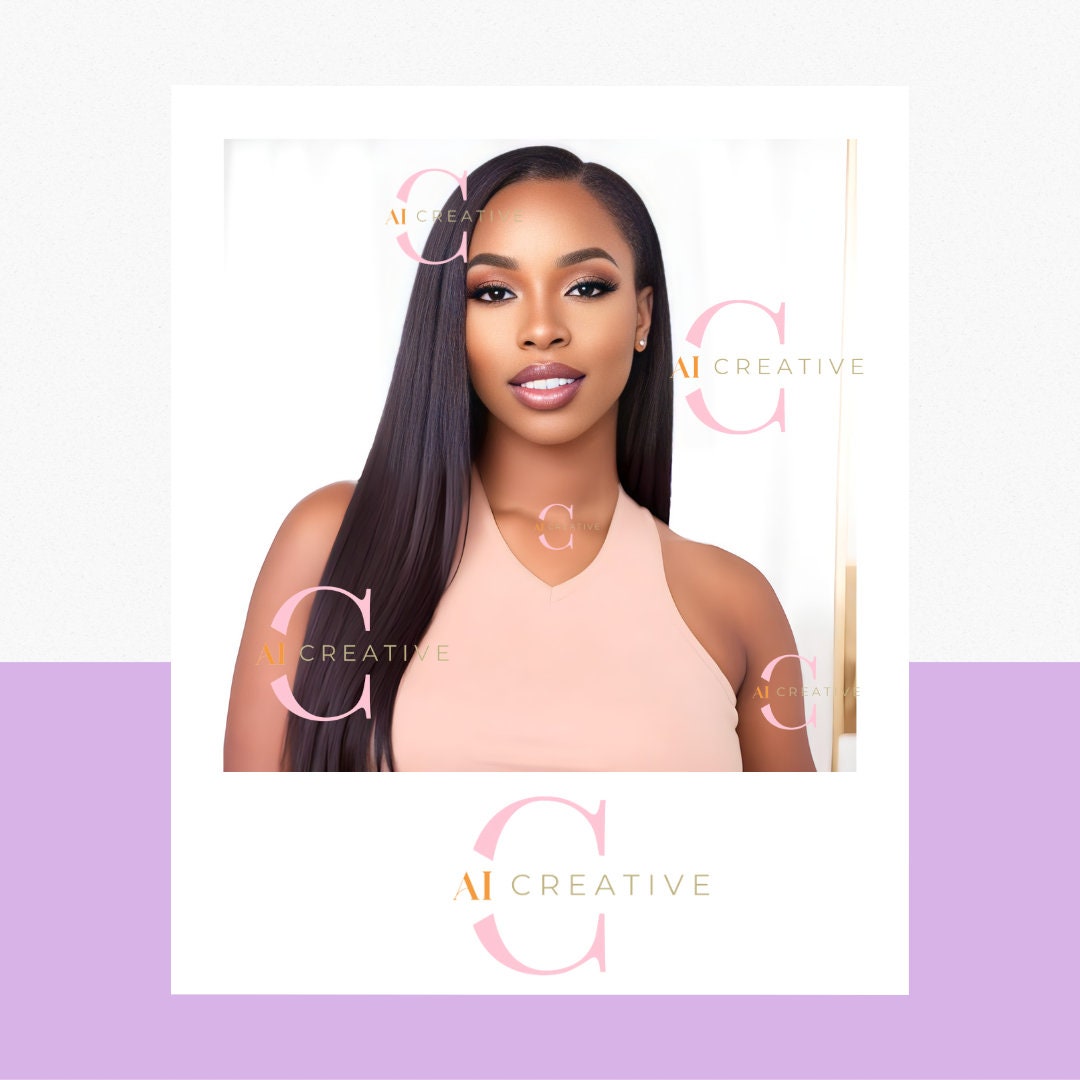 Modelo de belleza AI cabello PNG modelo AI malos Ai - Etsy España