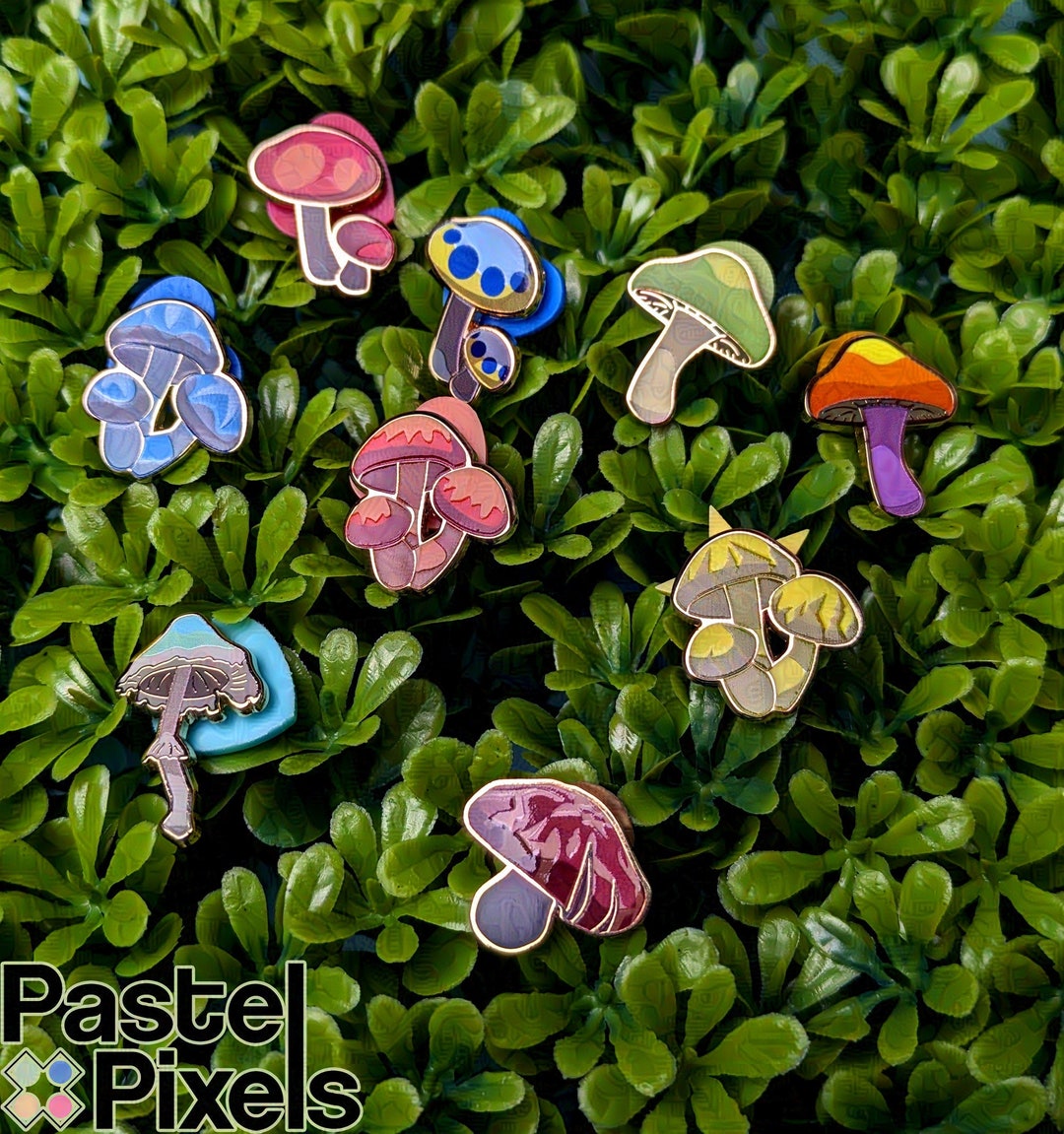 Loz Mushroom Enamel Pins - Etsy