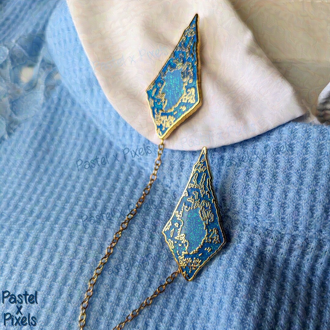 FFXIV Hydaelyn Collar Pin Glitter Enamel FF14 Mothercrystal Glitter ...