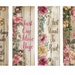 Cottage Chic Flower Bookmarks | Vintage Bookmarks | Set of 4 ...