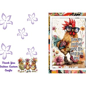 Funky Chicken Greeting Card | Printable Greeting Card | Perfect the Way ...