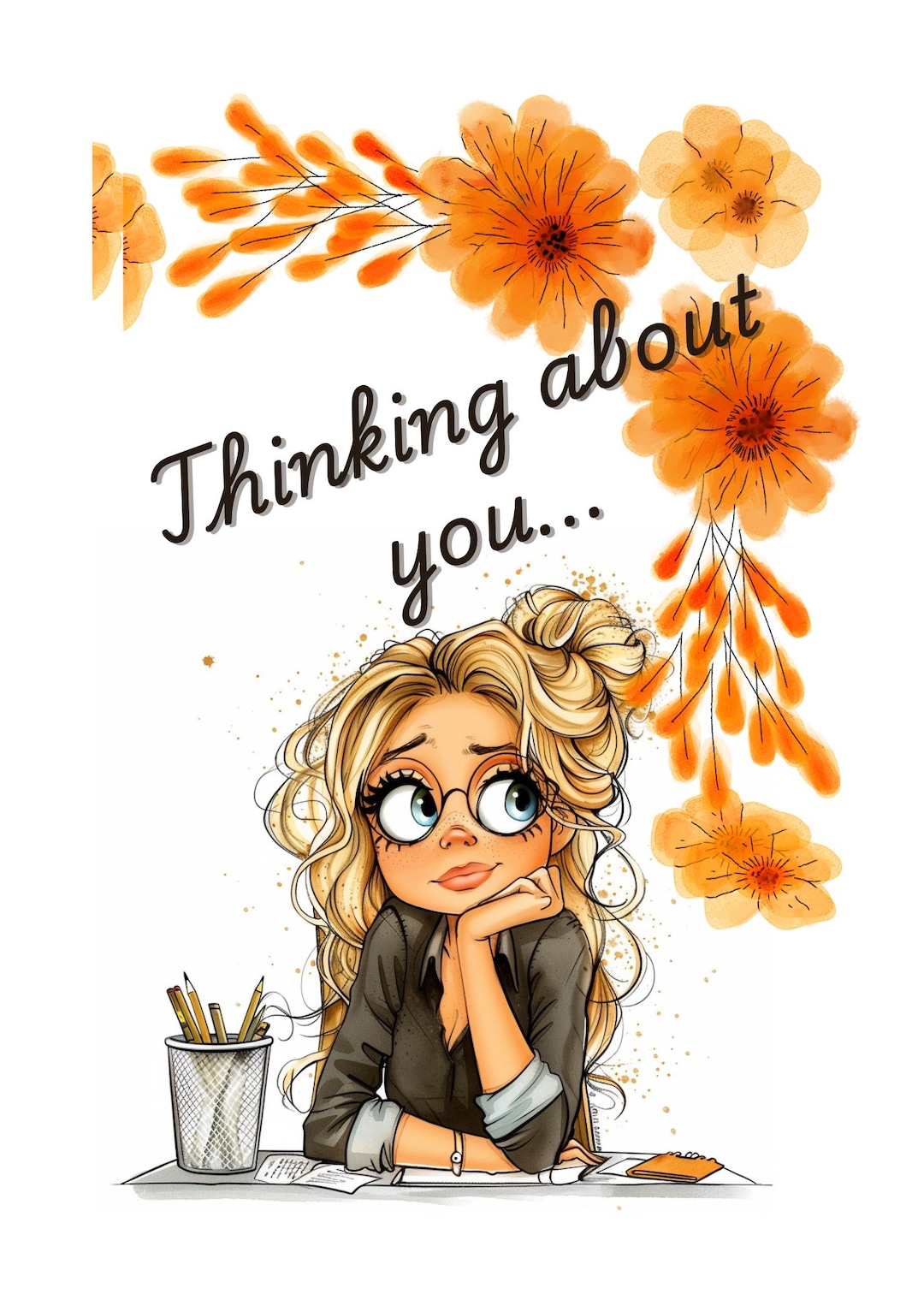 Sweet Caring Greeting Card | Printable Greeting Card | Thinking About ...