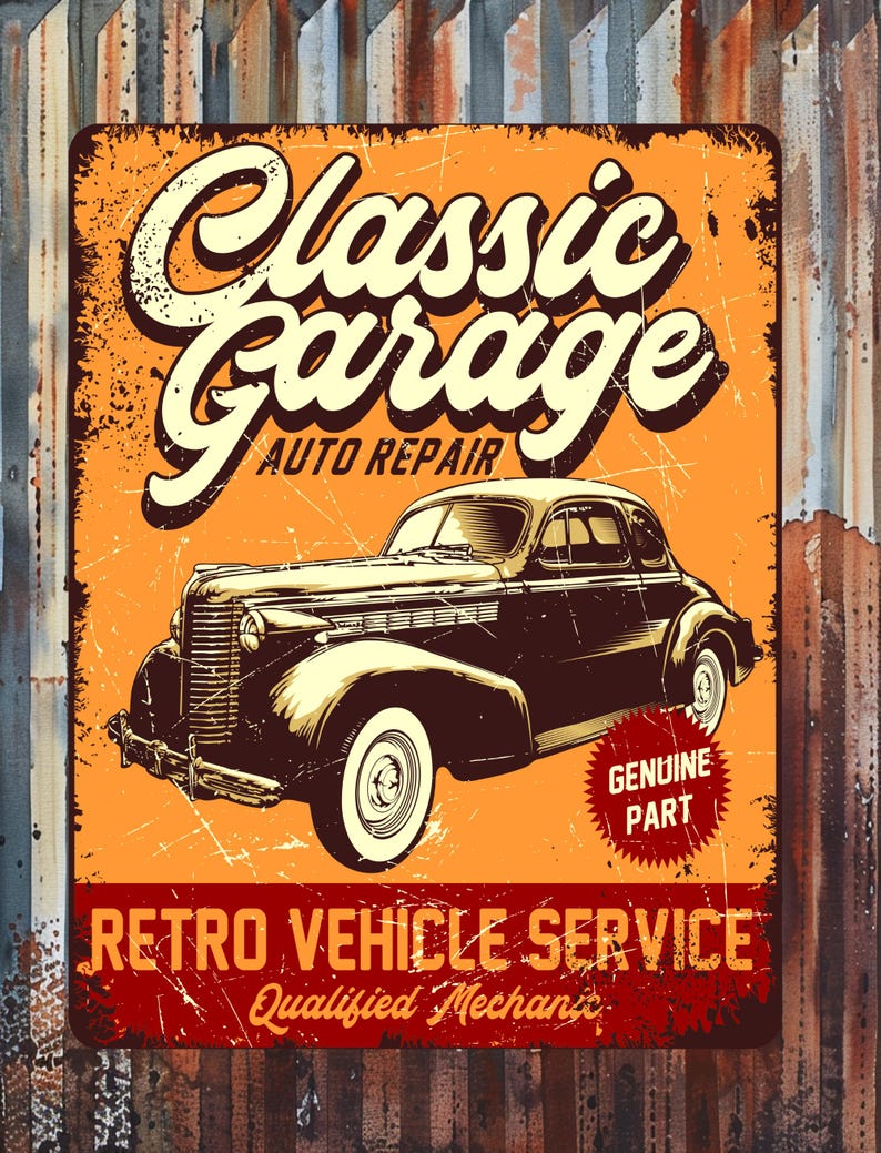 Retro Garage Metal Signs: Hot Rod Decor (set of 3) - Etsy