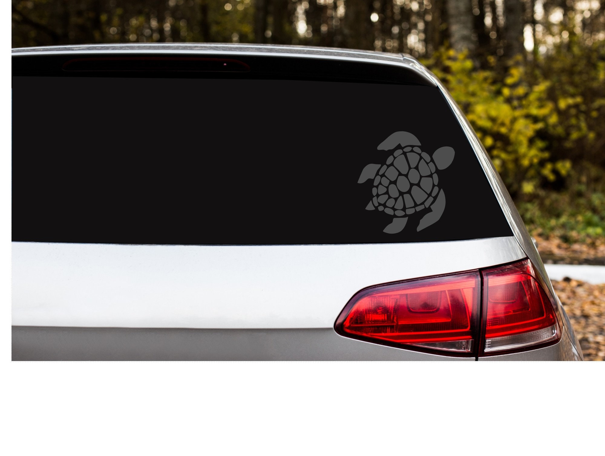 Colorful Silhouette Sea Turtle Car Decal Vibrant Sea Turtle Car Decal ...