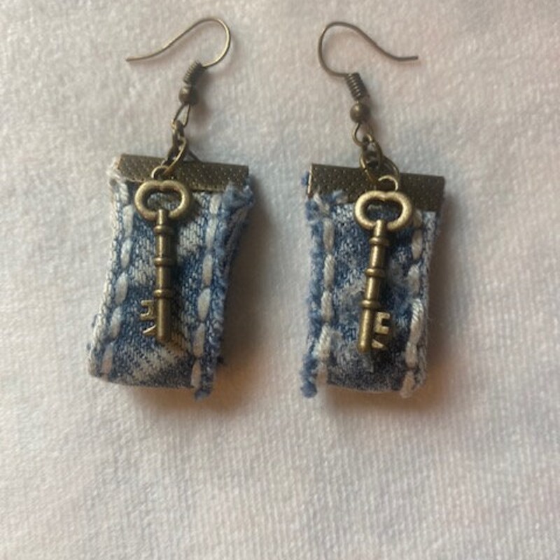 Denim Blue Earrings - Etsy