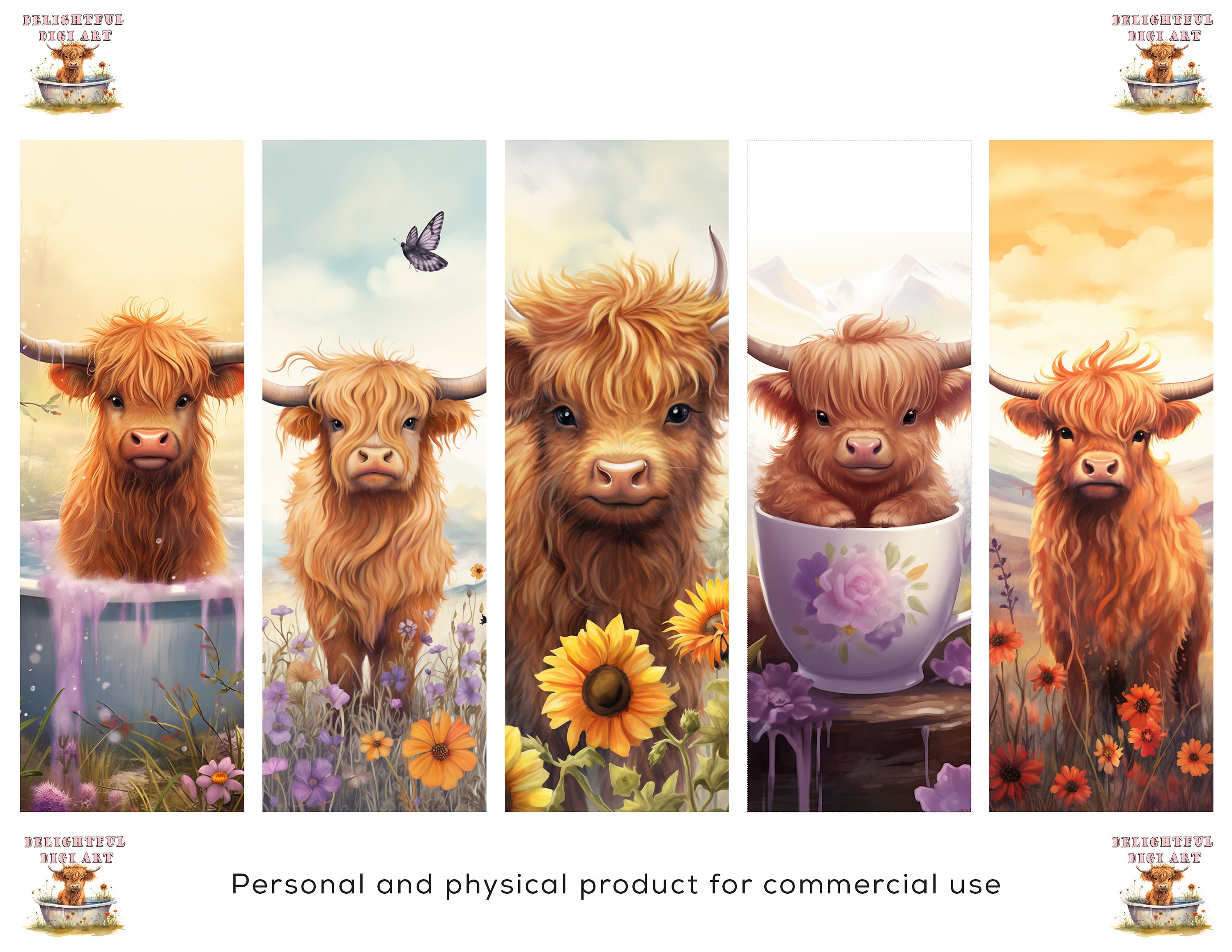 15 Highland Cow Printable Bookmarks Farm Bookmarks Kids Bookmarks ...