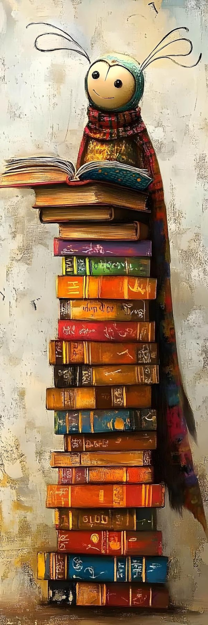 Bookworm Bookmarks | Adorable Book Stack Sublimation Transfer Ready to ...