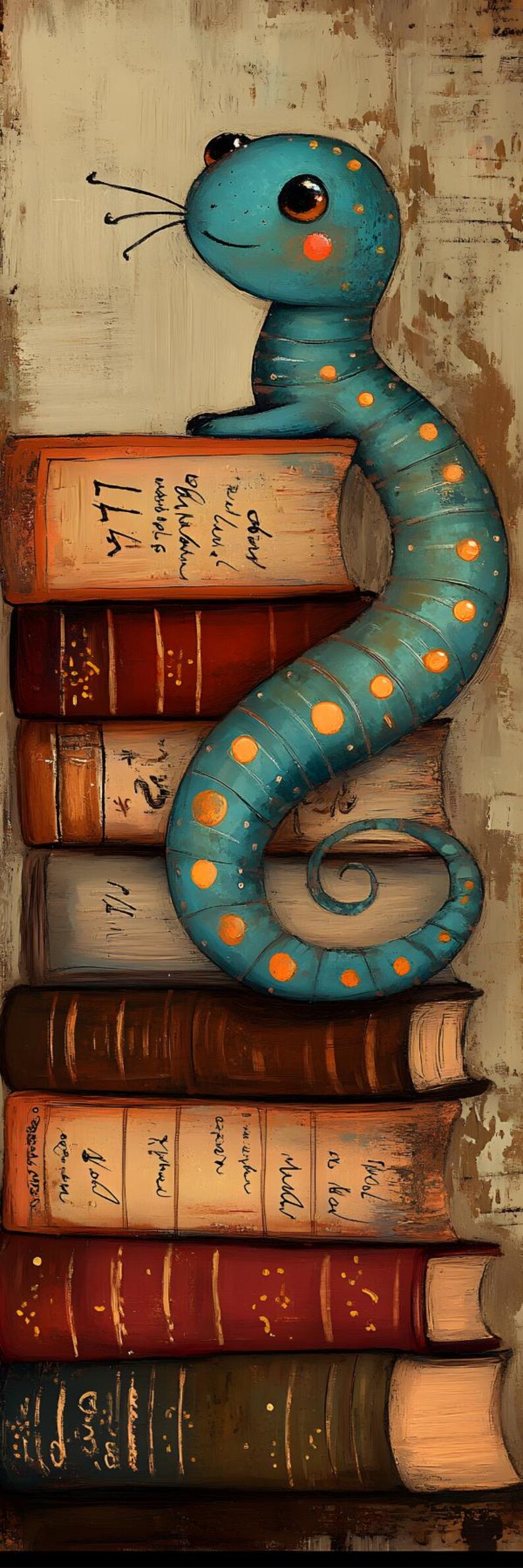 Bookworm Bookmarks | Adorable Book Stack Sublimation Transfer Ready to ...