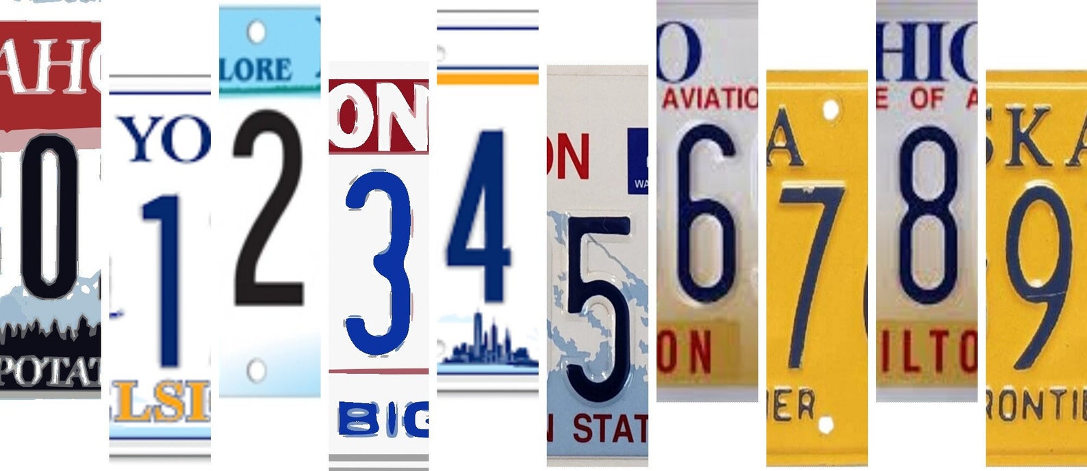 License Plate Alphabet Letters and Numbers Font License Plate ...