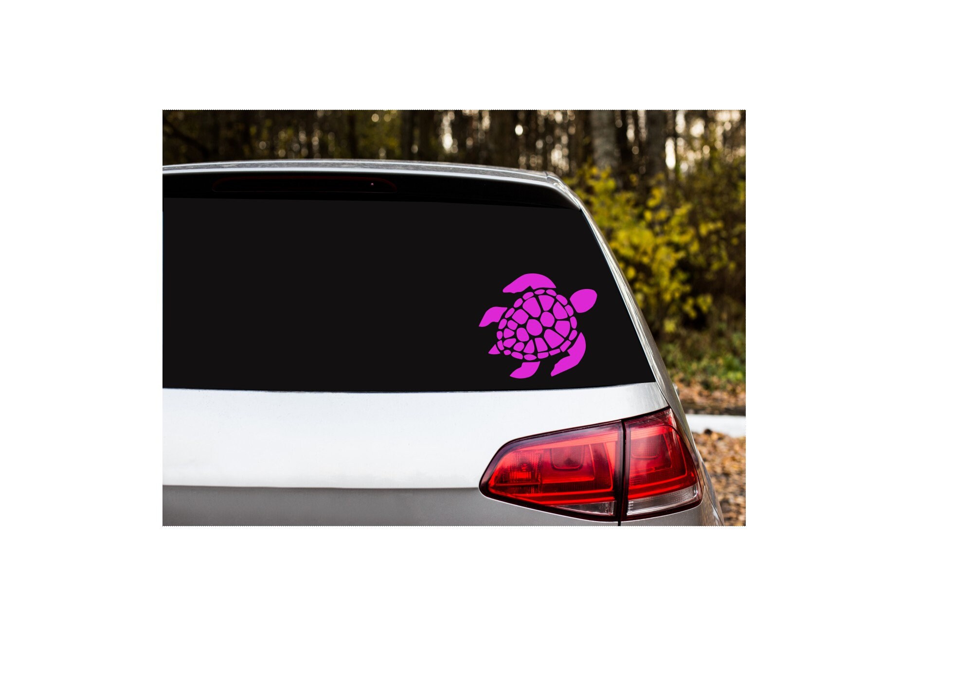 Colorful Silhouette Sea Turtle Car Decal Vibrant Sea Turtle Car Decal ...