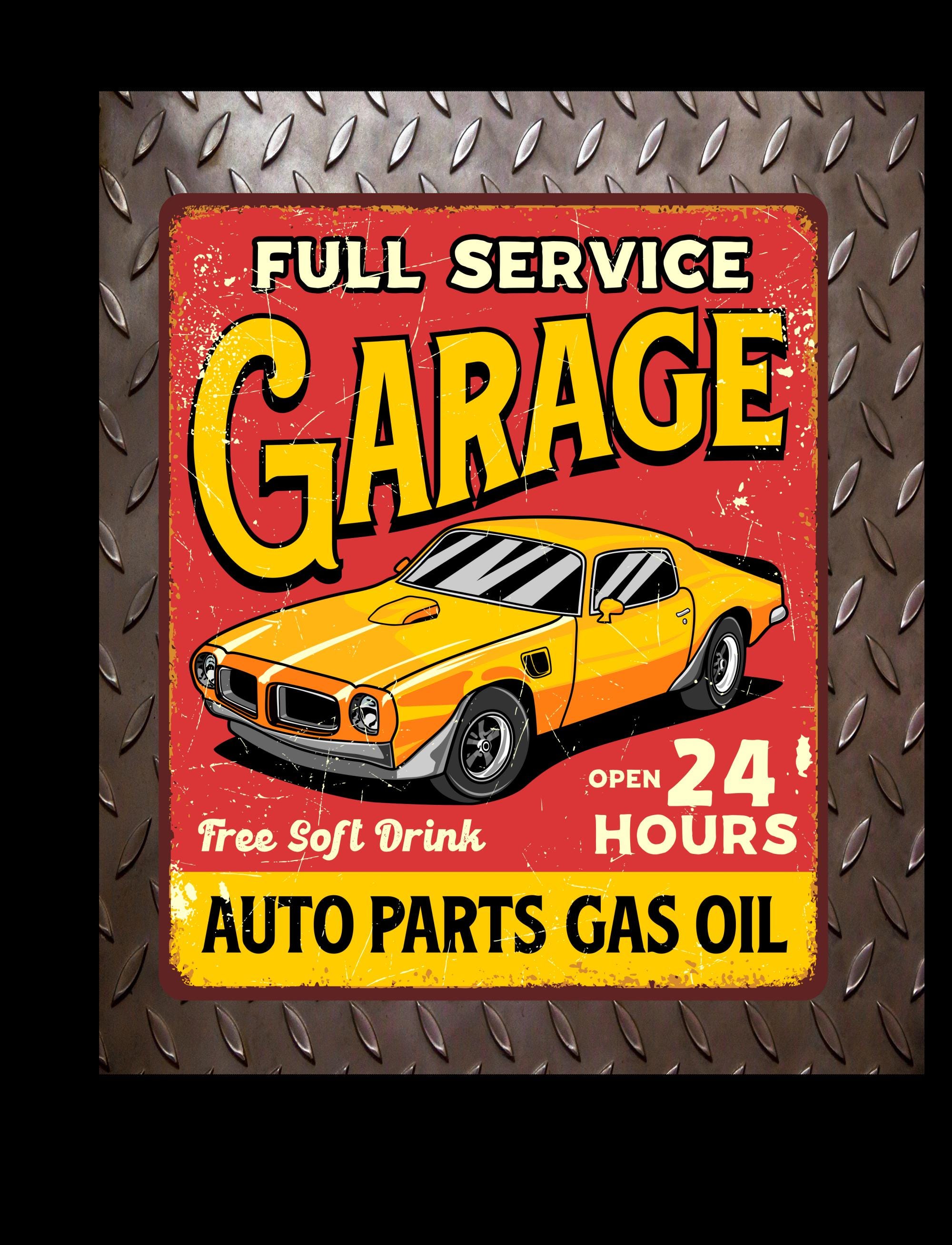 Retro Garage Metal Signs: Hot Rod Decor (set of 3) - Etsy