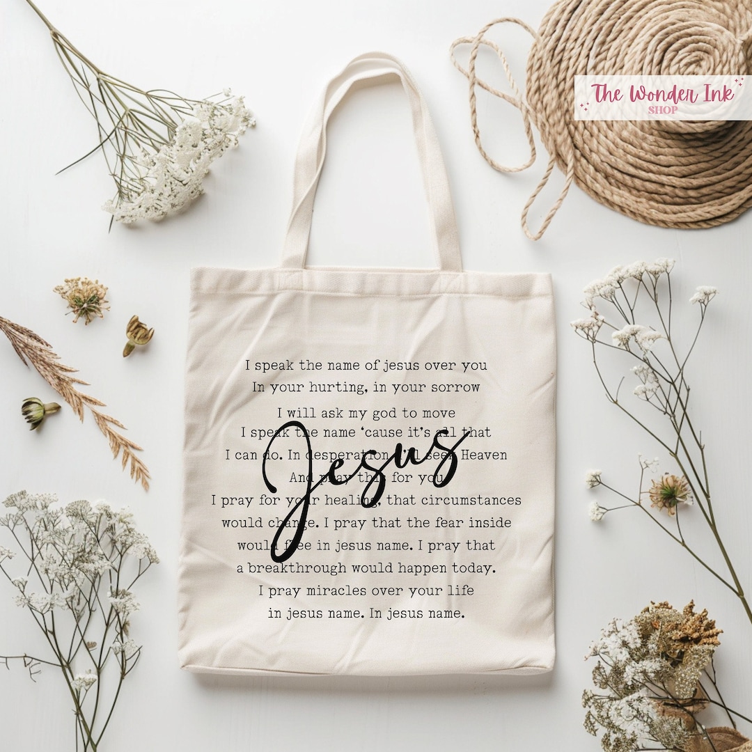 Christian Tote Bag, Church Bag, Trendy Christian Merch, Bible Tote Bag ...