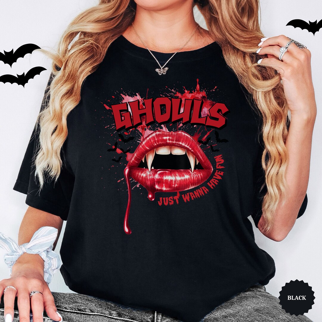 Comfort Colors® Ghouls Just Wanna Have Fun Shirt, Halloween Bloody Lips ...