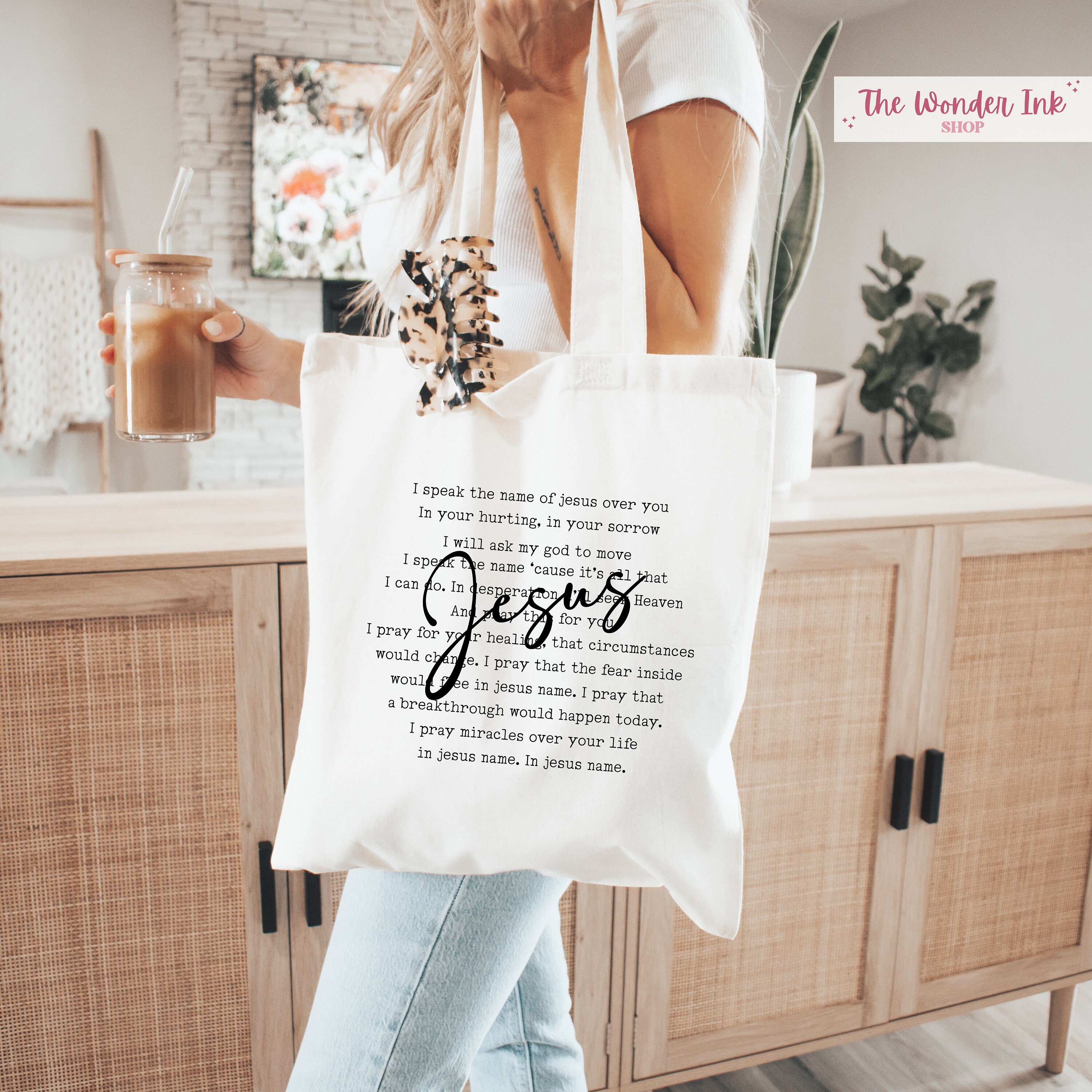 Christian Tote Bag, Church Bag, Trendy Christian Merch, Bible Tote Bag ...