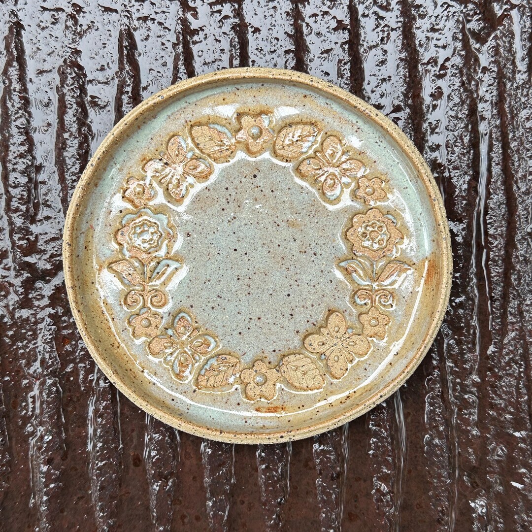 Folk Art Trinket Dish - Handmade Pottery - Cottagecore - Etsy