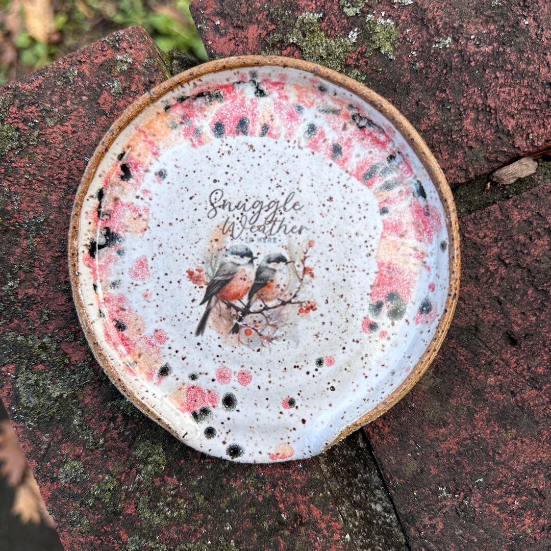 Snuggle Weather Birds Ceramic Spoon Rest - Hand Made Pottery - Etsy