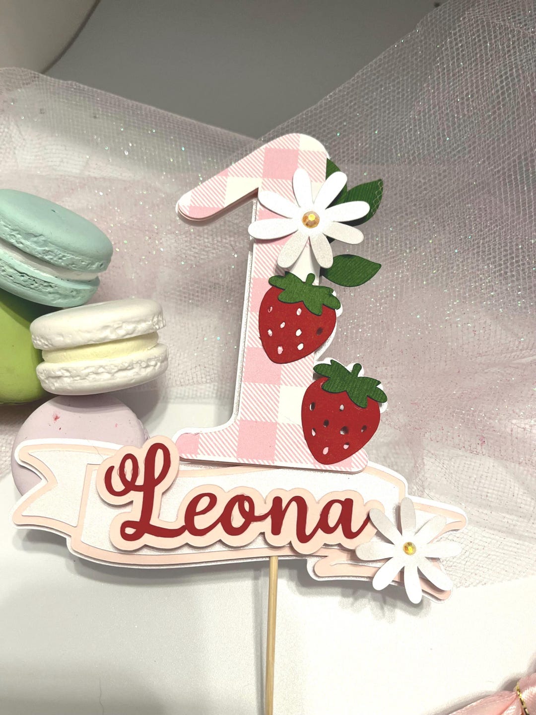 Berry First Birthday Cake Topper - Etsy