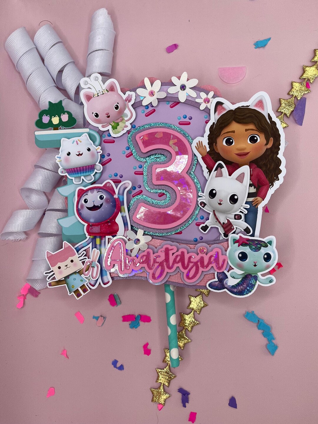 Custom Cake Topper | Dollhouse Inspired - Etsy