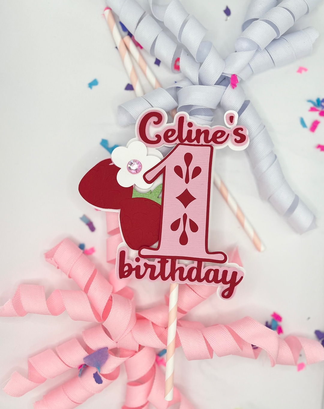 Berry First Birthday Smash Cake Topper - Etsy