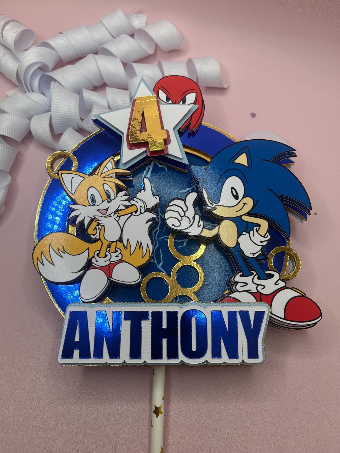 Custom Cake Topper | Sonic Inspired - Etsy