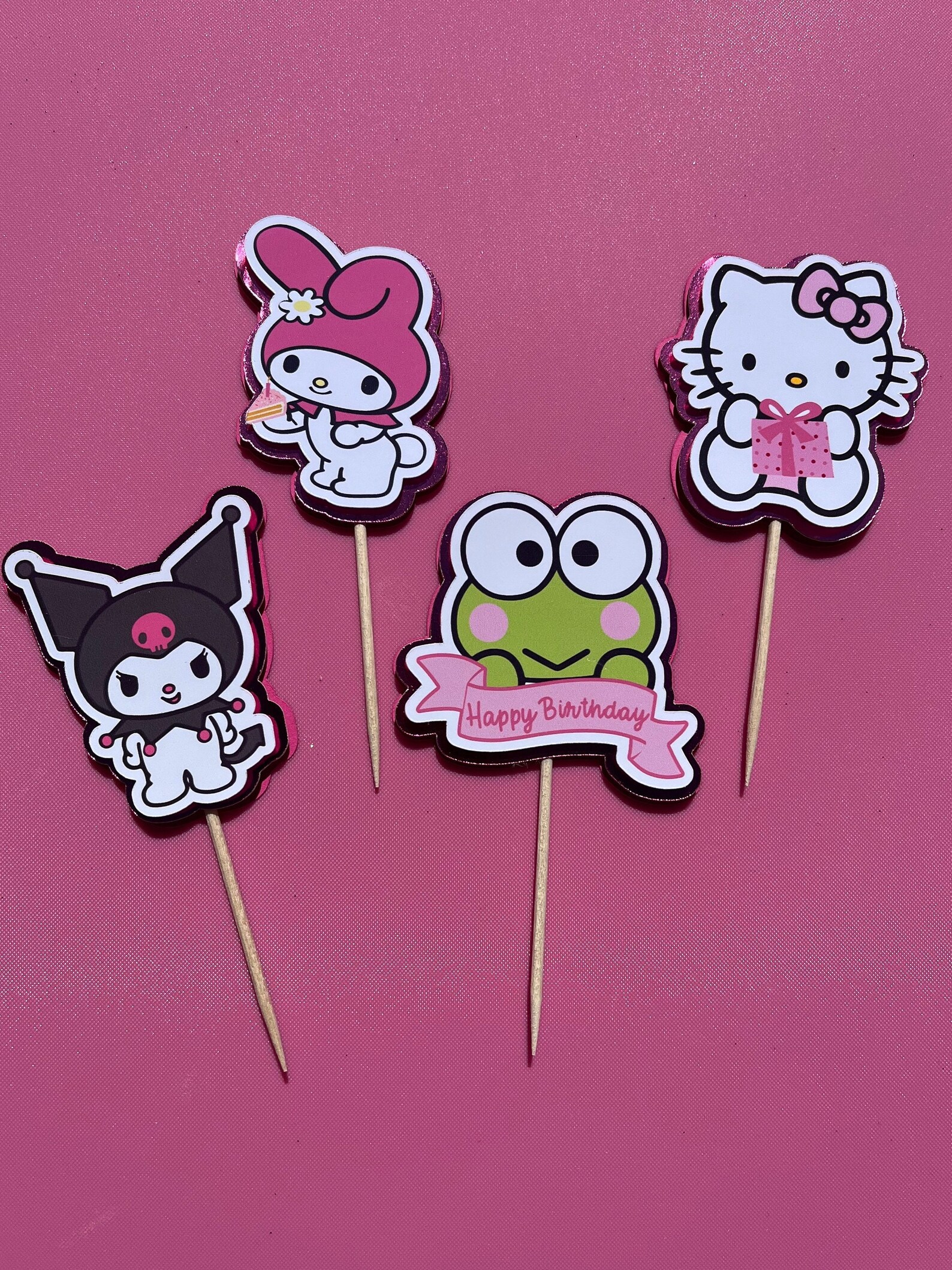 Custom Kitty and Friends Cupcake Toppers - Etsy