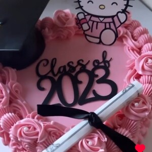 Kawaii Kitty Graduation Cake Topper - Etsy